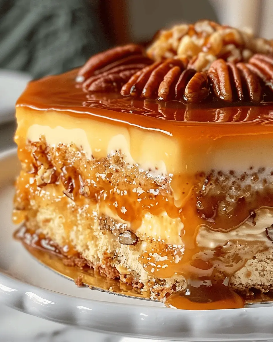 Crème Brûlée Caramel Pecan Cake